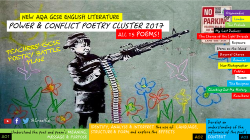 Teachers' Complete GCSE Poetry Bundle, Power & Conflict (ALL 15 POEMS ... Teachers' Complete GCSE Poetry Bundle, Power & Conflict (ALL 15 POEMS ...