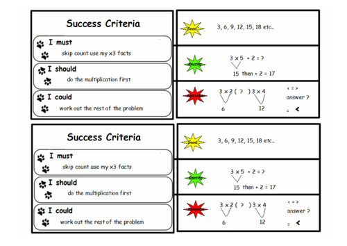Introduction to Multiplication and Division facts KS2 ( 2014 Objectives ...