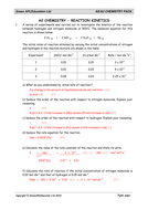 Chemistry: A Level Homework Package | Teaching Resources