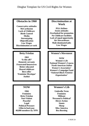 Empower Your Revision: US Women's Lib Flashcards (1950 - 1970 ...