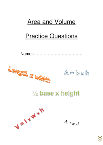 Area, Perimeter & Volume | Teaching Resources