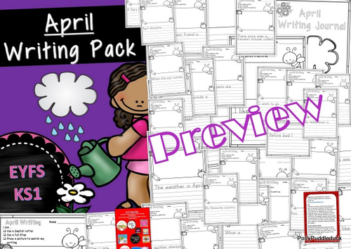 April Writing Pack (Ideal for Emergent Readers and Writers EYFS/KS1 ...