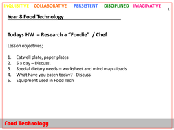 Y8 Food Technology - theory lessons | Teaching Resources