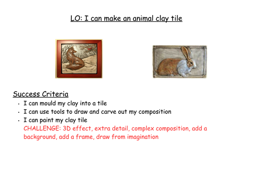 Animal Clay Tiles | Teaching Resources