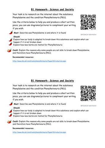 B1 You and Your Genes OCR 21st Century Science (2016) Homeworks ...