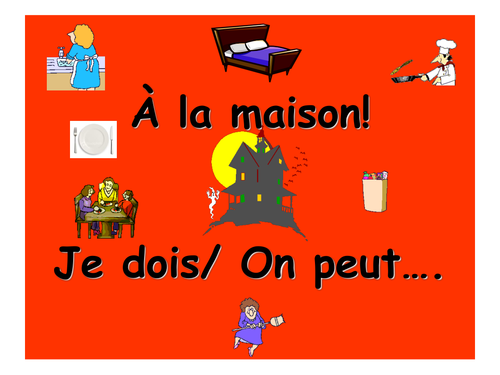 French Teaching Resources. PowerPoint & Battleships Game: Household ...