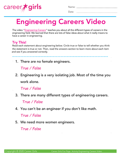 Engineering Careers: Video-Based Career Exploration Lesson | Teaching ...