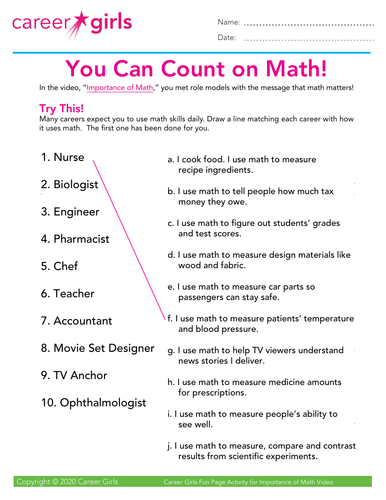 Importance of Math: Video-Based Empowerment Lesson | Teaching Resources