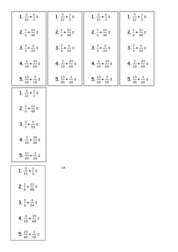 Compare and order fractions. Add fractions. | Teaching Resources