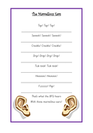 BFG Marvellous Ears Poetry Template | Teaching Resources