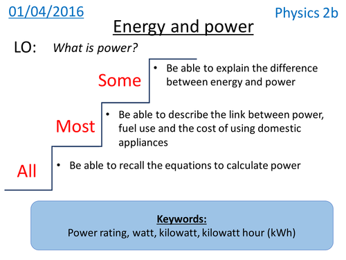Energy and Power - NEW KS3 | Teaching Resources