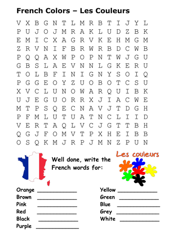 French Word Search pack for Juniors | Teaching Resources