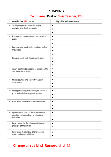 E.S. based on Teachers' Standards | Teaching Resources