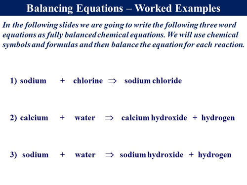 Chem_3.3 Balancing Equations & Ionic Equations | Teaching Resources