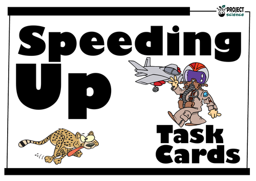 Speed, distance & time Task Cards [Speeding Up] | Teaching Resources