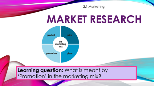 Market research and the Marketing mix. | Teaching Resources