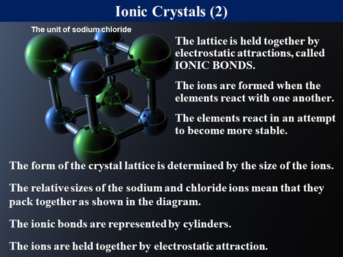 Chem_2.5 Structure & Properties - Ionic Structures | Teaching Resources