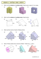 Volume & Surface Area: Prisms, Pyramids, Cones & Spheres | Teaching ...