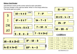 Bidmas Activities & Puzzles | Teaching Resources