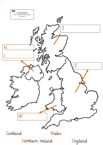 Label a UK map by Mandem2014 - UK Teaching Resources - TES