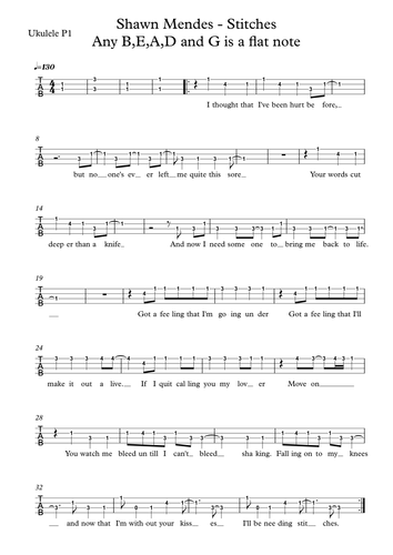 Ukulele Chords Stitches