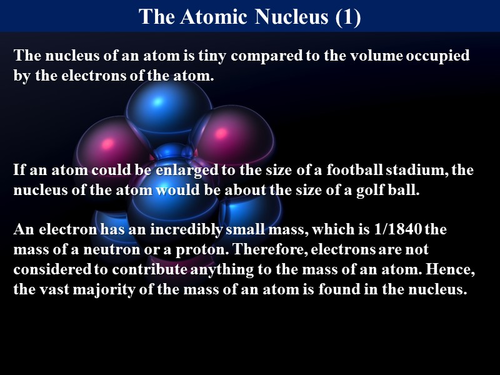 Chem_1.3a The Atom - Basic Structure | Teaching Resources