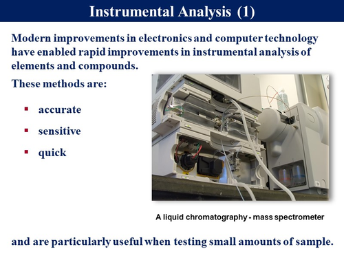 Chem_8.1 Chromatography & Mass Spectrometry | Teaching Resources