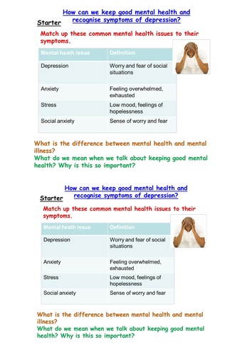 Mental Health, Wellbeing, Anxiety + Mindfulness PSHE | Teaching Resources