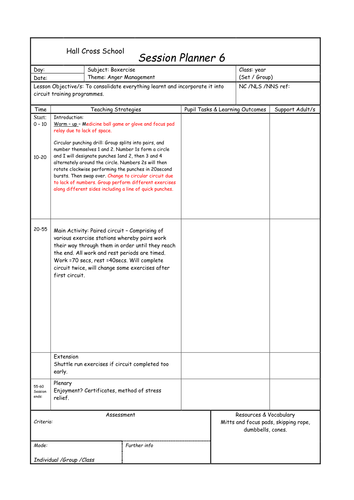 Anger Management Programme with Boxercise | Teaching Resources