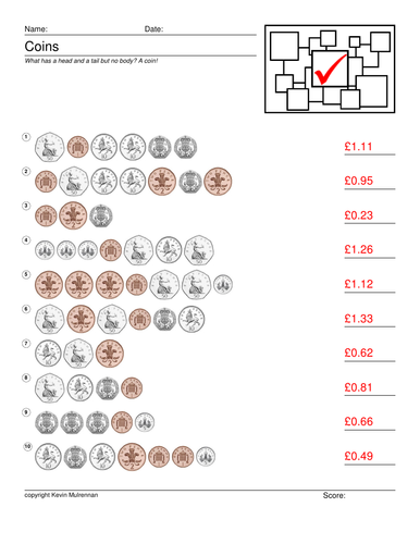 Teaching Resources 100 worksheets Coins KS1 Teachers Counting KS1 KS2 ...