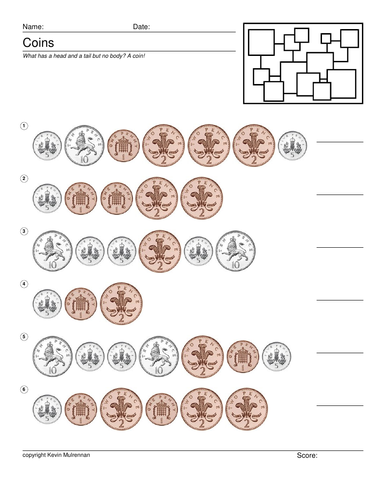 Teaching Resources 100 worksheets Coins KS1 Teachers Counting KS1 KS2 ...