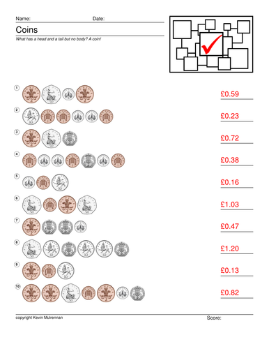 Teaching Resources 100 worksheets Coins KS1 Teachers Counting KS1 KS2 ...