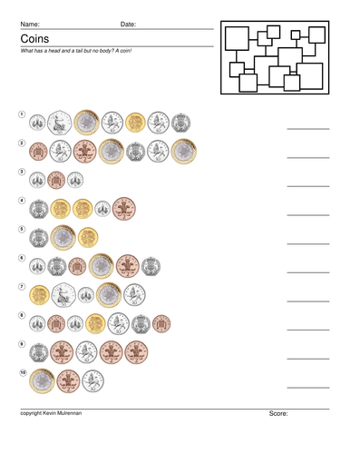 Teaching Resources 100 worksheets Coins KS1 Teachers Counting KS1 KS2 ...