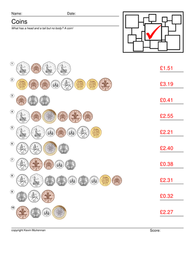 Teaching Resources 100 worksheets Coins KS1 Teachers Counting KS1 KS2 ...