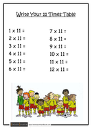 Write Your Times Tables Sheets | Teaching Resources