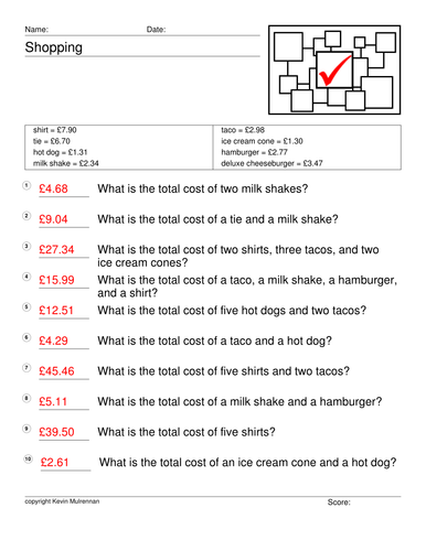 Bundle Coins Worksheets UK Euro Shopping | Teaching Resources