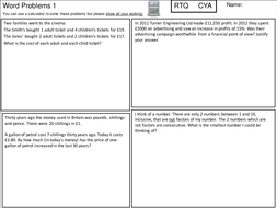 Problem Solving Sheets | Teaching Resources