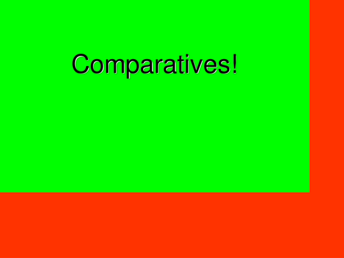 French Teaching Resources: PowerPoint: The Comparative. | Teaching ...