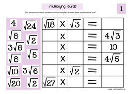 Surds Activity Pack | Teaching Resources