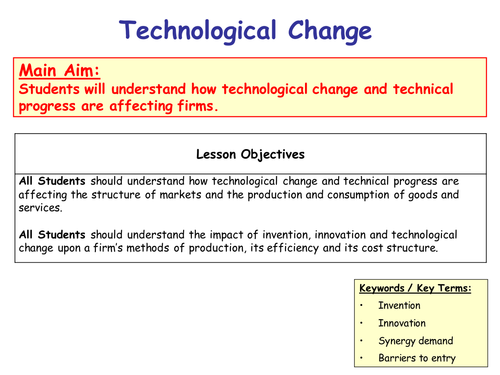 Technological Change & Technical Progress - Invention & Innovation ...
