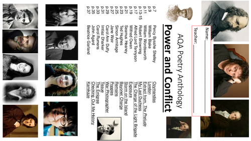 AQA GCSE Poetry Anthology Power and Conflict - student version ...