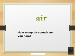 Three powerpoint presentations with alternative spellings of air, ear ...