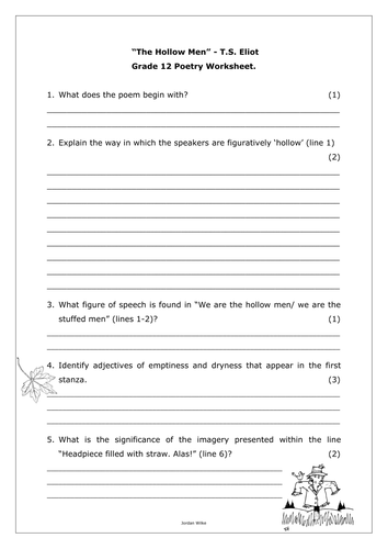 The Hollow Men | Teaching Resources