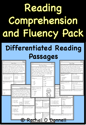 Reading Comprehension and Fluency Pack | Teaching Resources