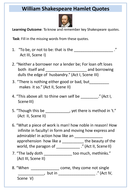 William Shakespeare Quotes | Teaching Resources