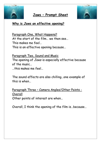 Jaws Extract Analysis - Complete Lesson by EngageinEnglish - UK ...