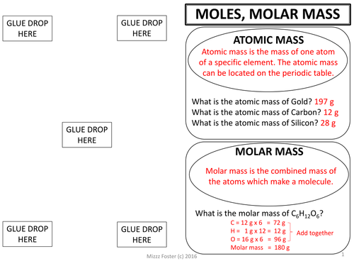 Moles, Avogadro's Number, Percent Composition, Empirical and Molecular ...