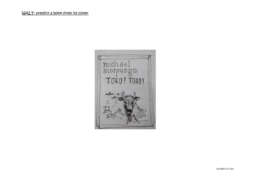 Toro!Toro! Michael Morpurgo Guided Reading - planning, worksheet and ...