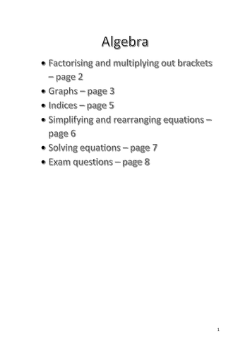 GCSE Maths revision pack | Teaching Resources