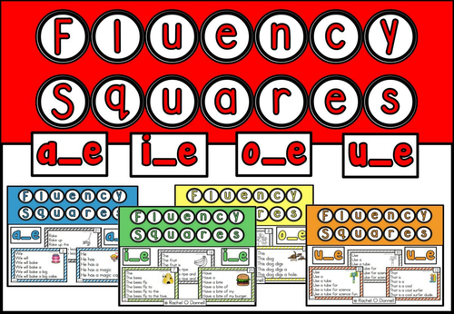 Fluency Squares Long Vowel Bundle | Teaching Resources